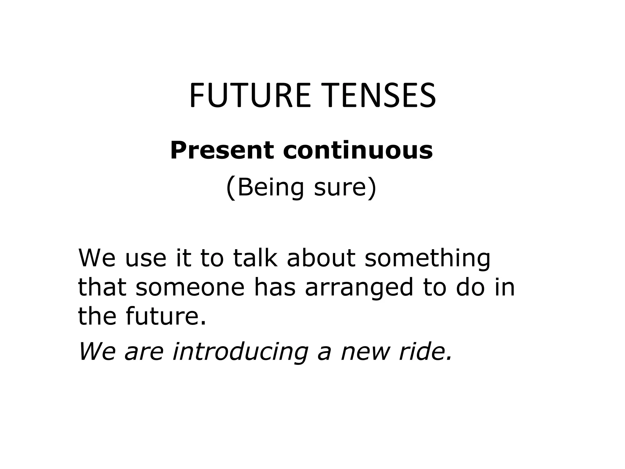 Future tenses | PPT