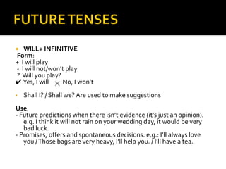 Future tenses | PPTX