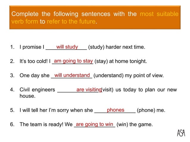 As várias formas de construir o futuro em inglês. | PPT