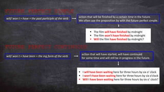 Future tenses, with examples and exercises | PPT
