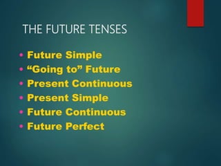 FUTURE TENSES 4th ESO | PPTX