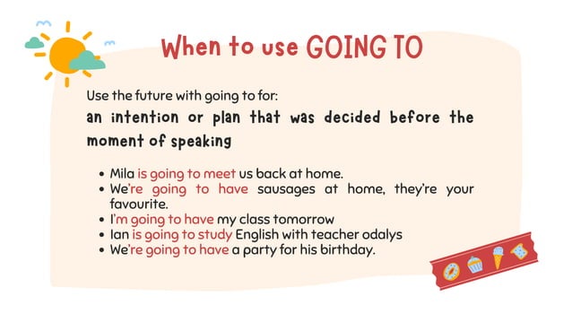 future tense with going to. the weather. | PDF