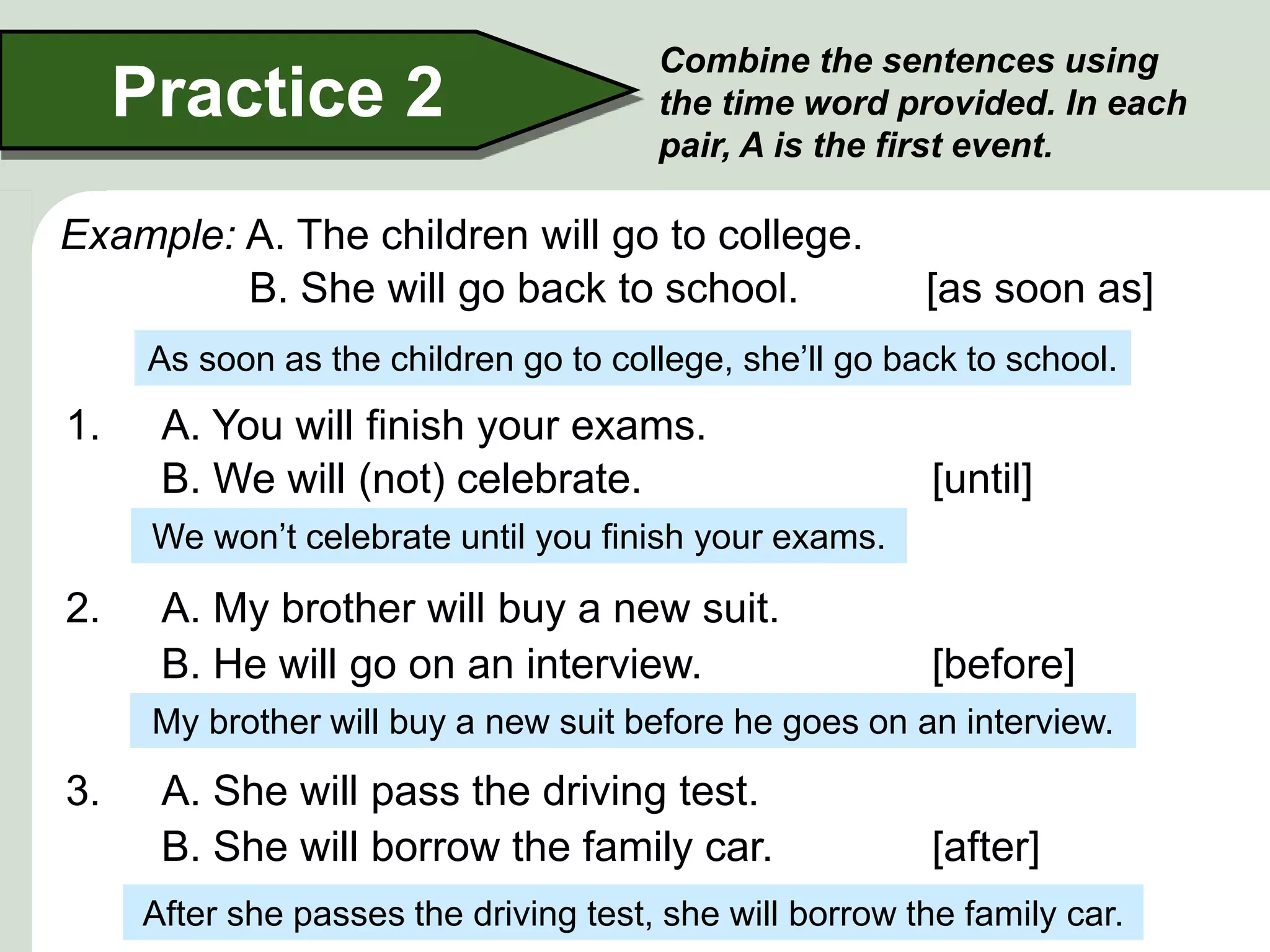 Future + time clause | PPTX