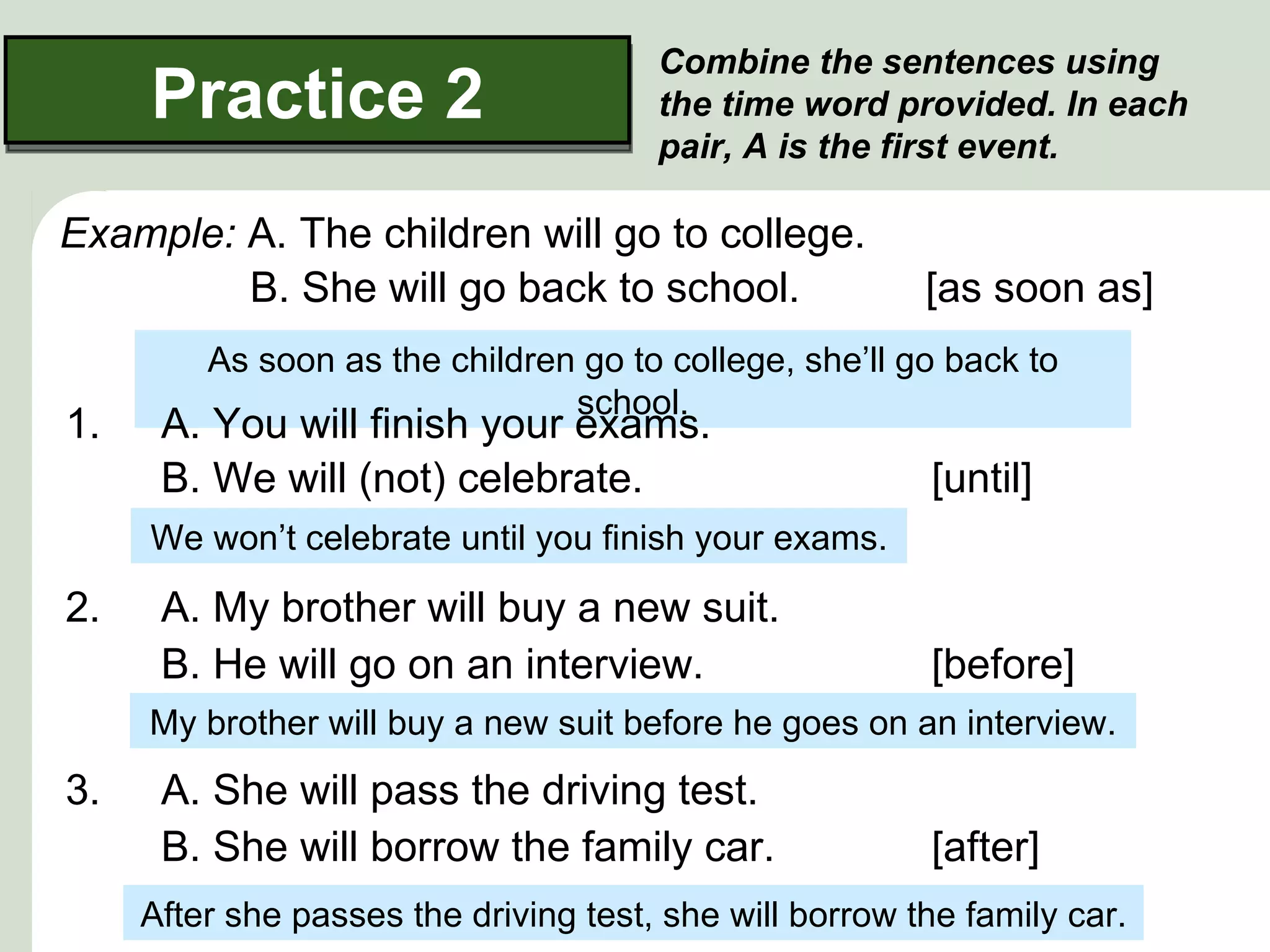 Future time clauses | PPS