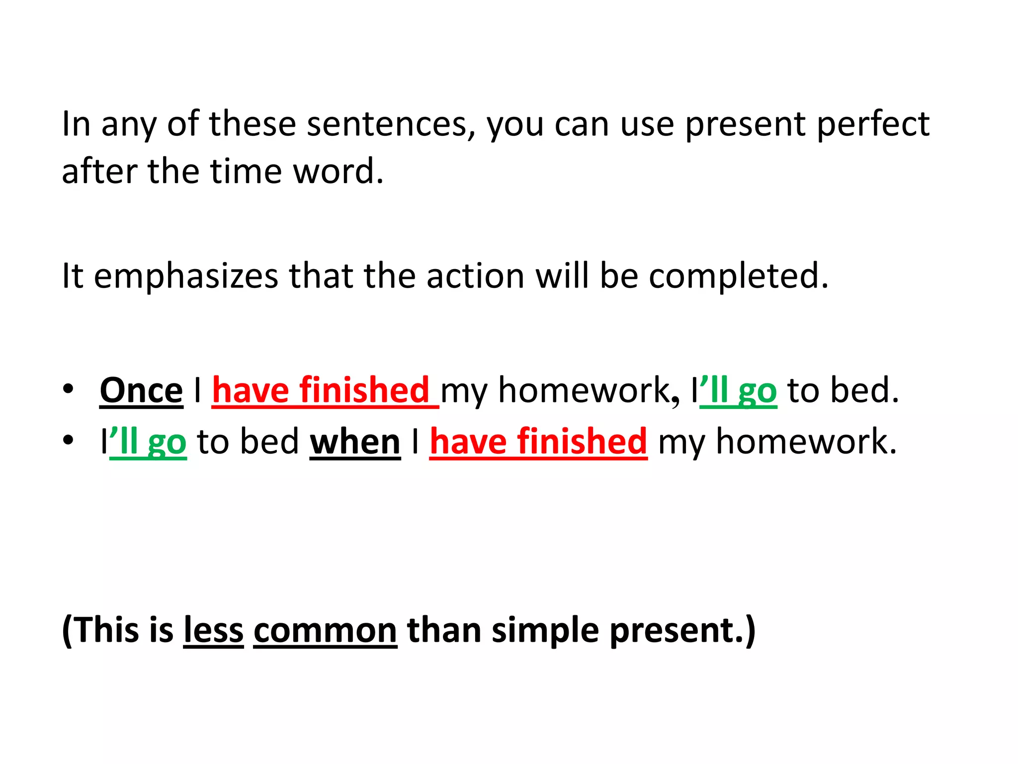 Future time clauses | PPTX