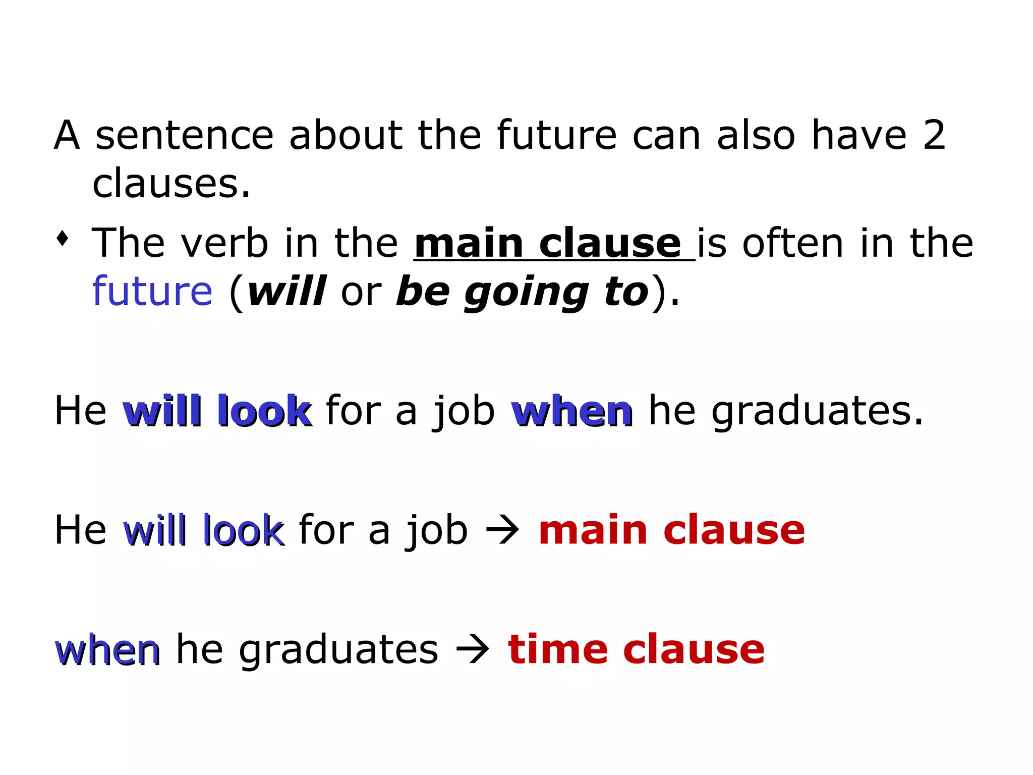 Future time clauses modals | PPT