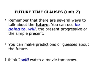 Future time clauses modals | PPT