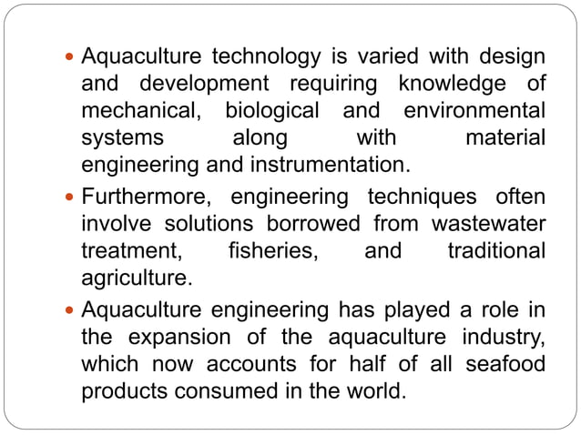 Future trends in aquaculture engineering | PPT