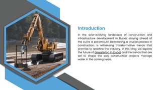 Prasanth Dewatering: Leading Dewatering Contractors in Dubai | PDF