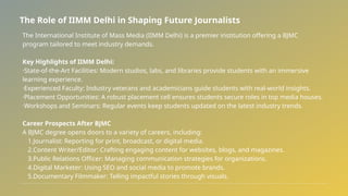 Future Trends in Journalism and Why BJMC is the Right Choice | PPT