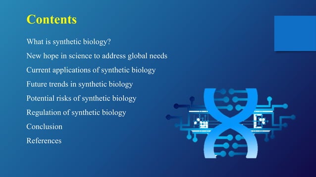 Future trends in synthetic biology | PPTX | Biotech and Biomedical ...