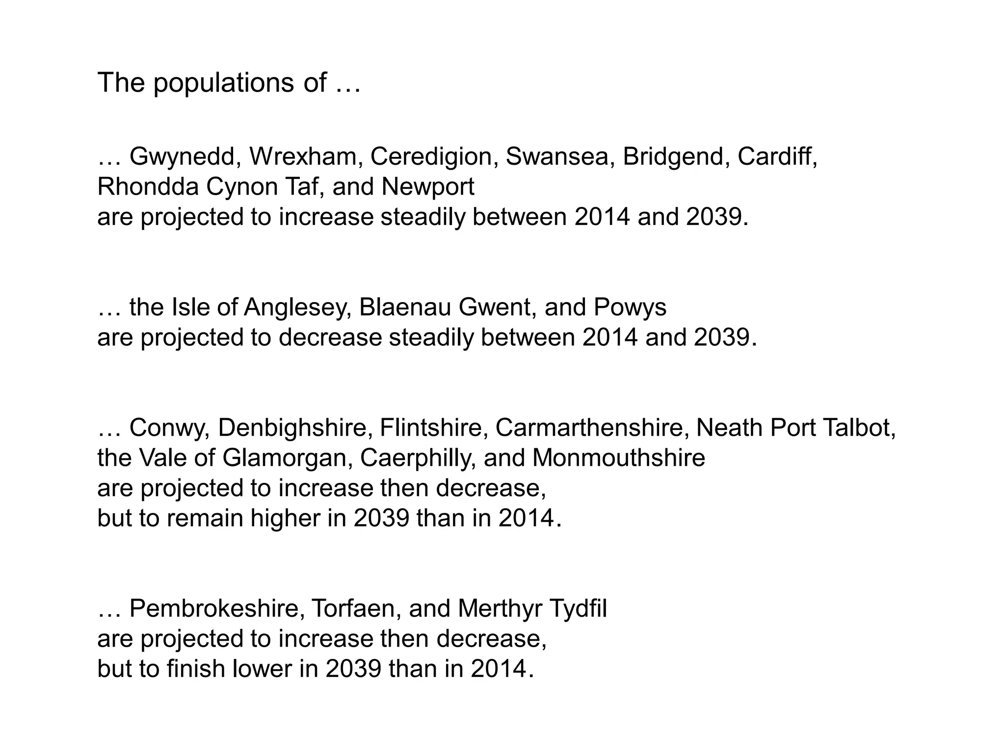 Welsh Government Future Trends 2017: population | PPT
