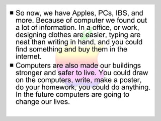 Future Use Of Computers | PPT