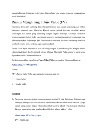Future Value dari Investasi | DOCX