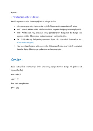 Future Value dari Investasi | DOCX