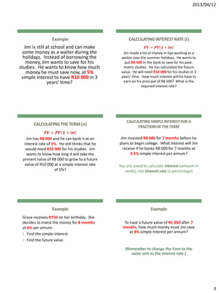 Future values, simple and compound interest | PDF
