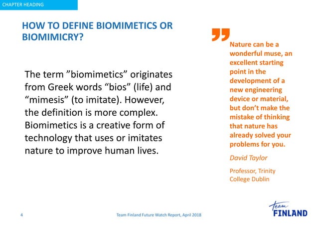 Future Watch biomimetics summary | PPT