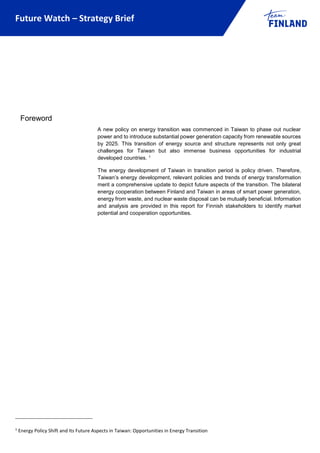 Future Watch: Taiwan energy policy shift and its future aspects | PDF
