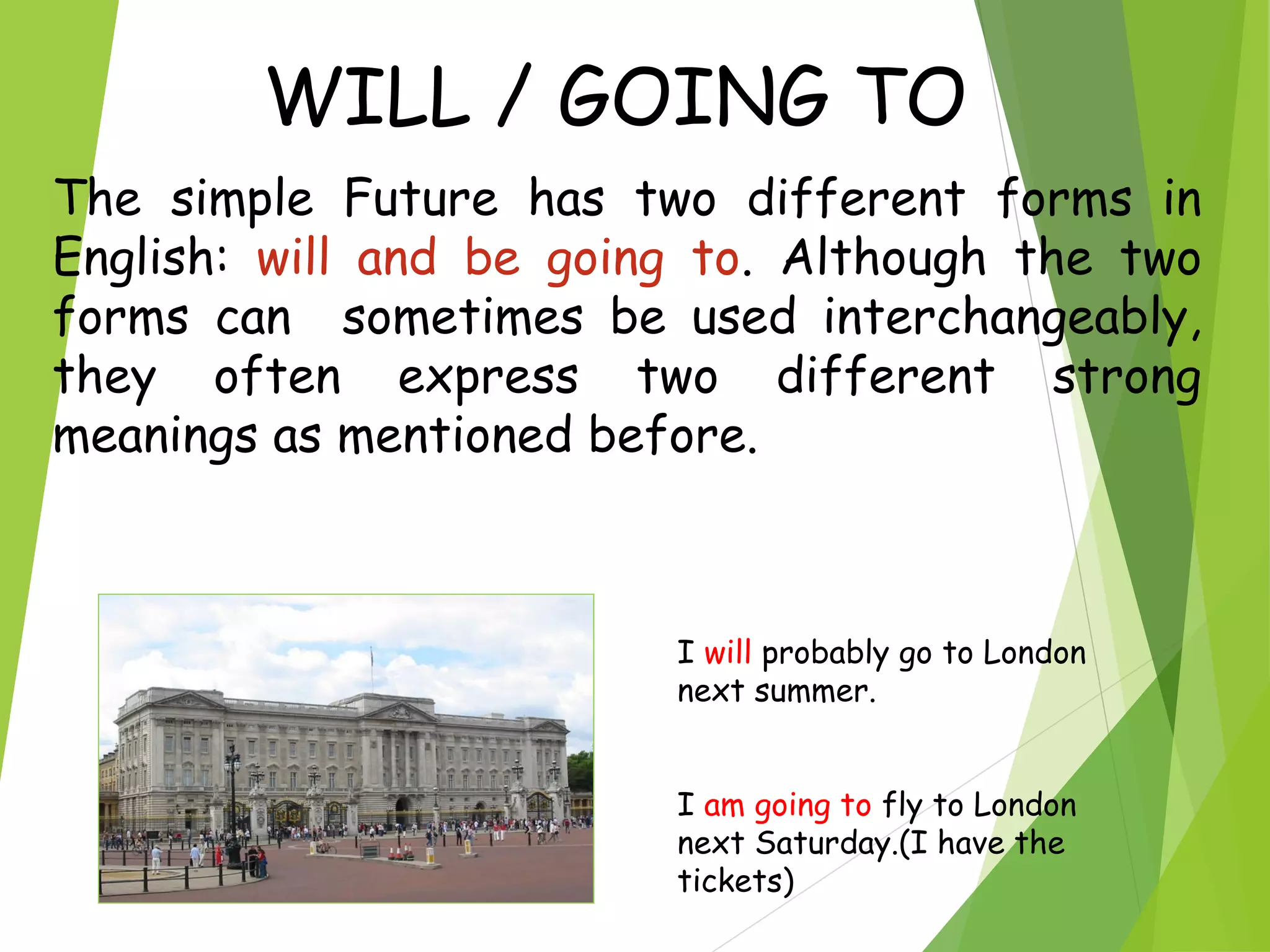 Future will versus be going to | PPT