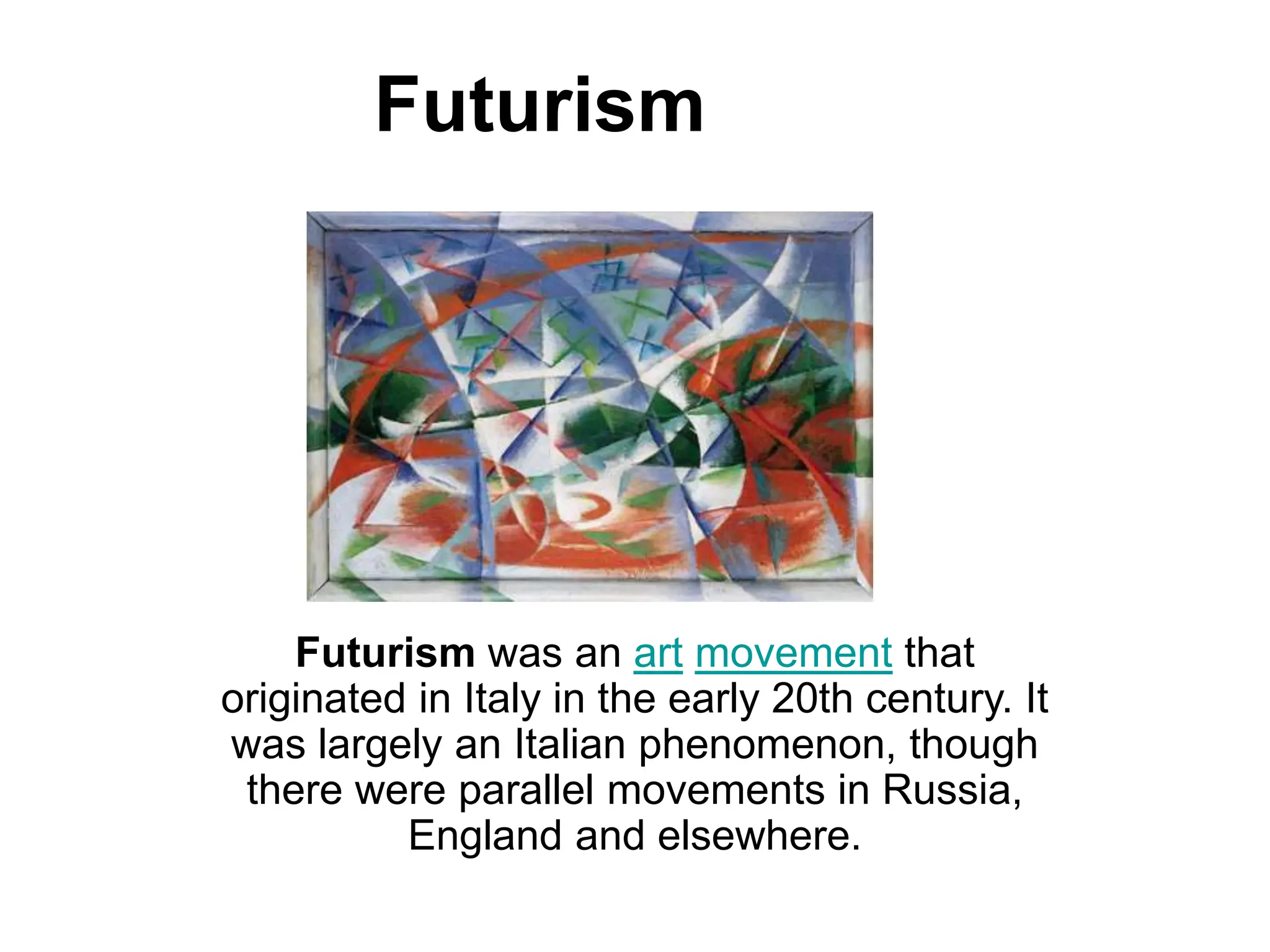 Futurism power point presentation , art and aesthetics | PPT