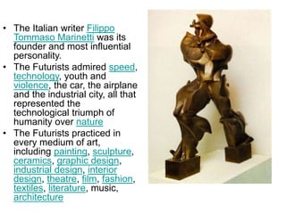 Futurism power point presentation , art and aesthetics | PPT