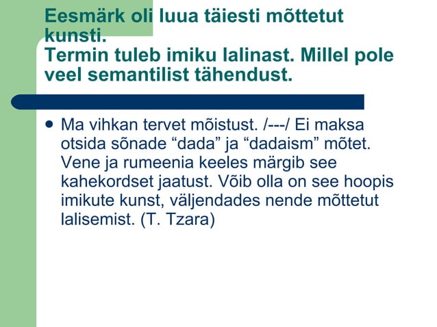 Futurism. Dadaism. Sürrealism | PPT