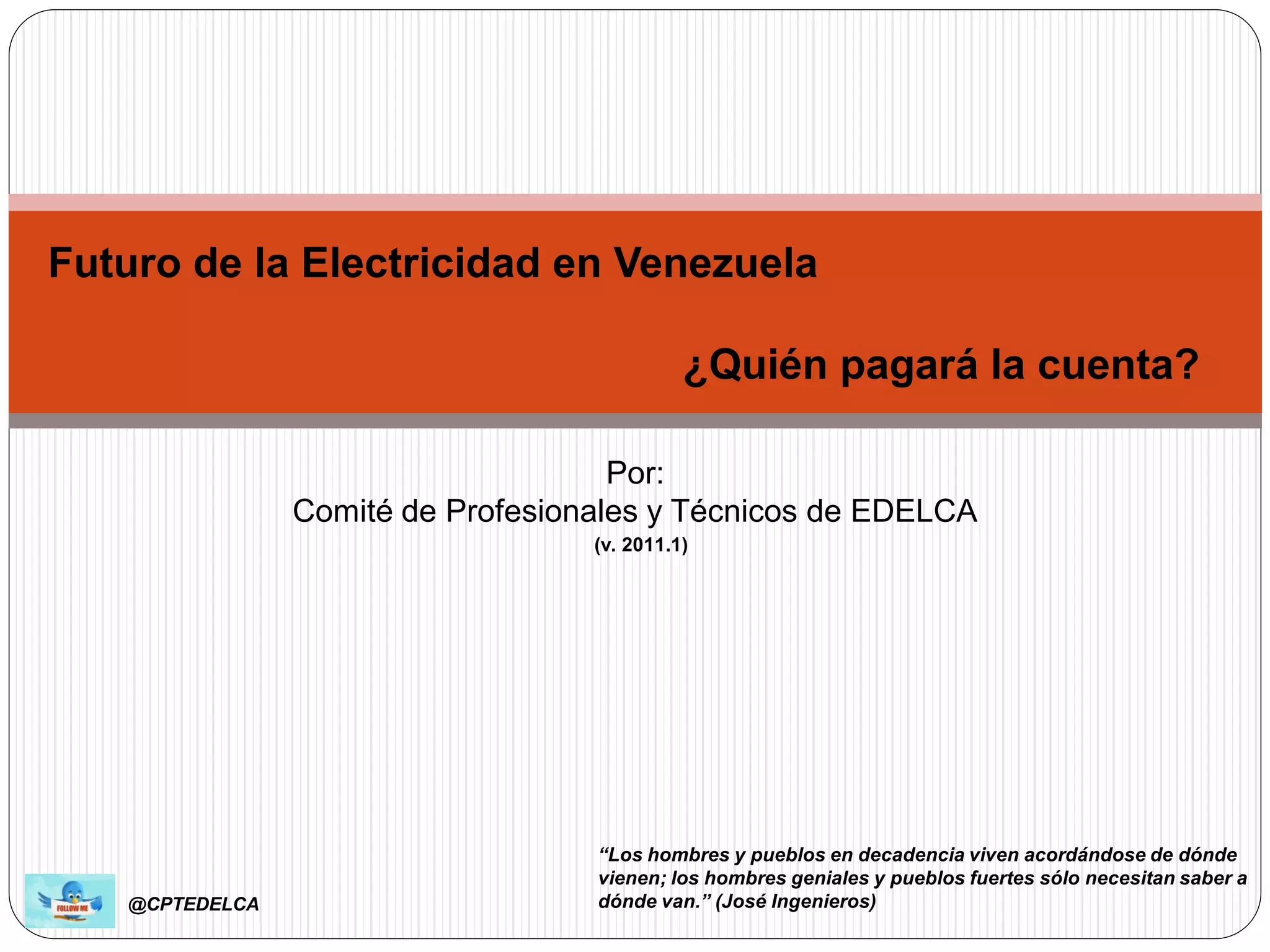 Futuro de la electricidad en Venezuela | PDF