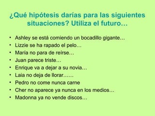 Expresión de hipótesis usando el futuro | PPT