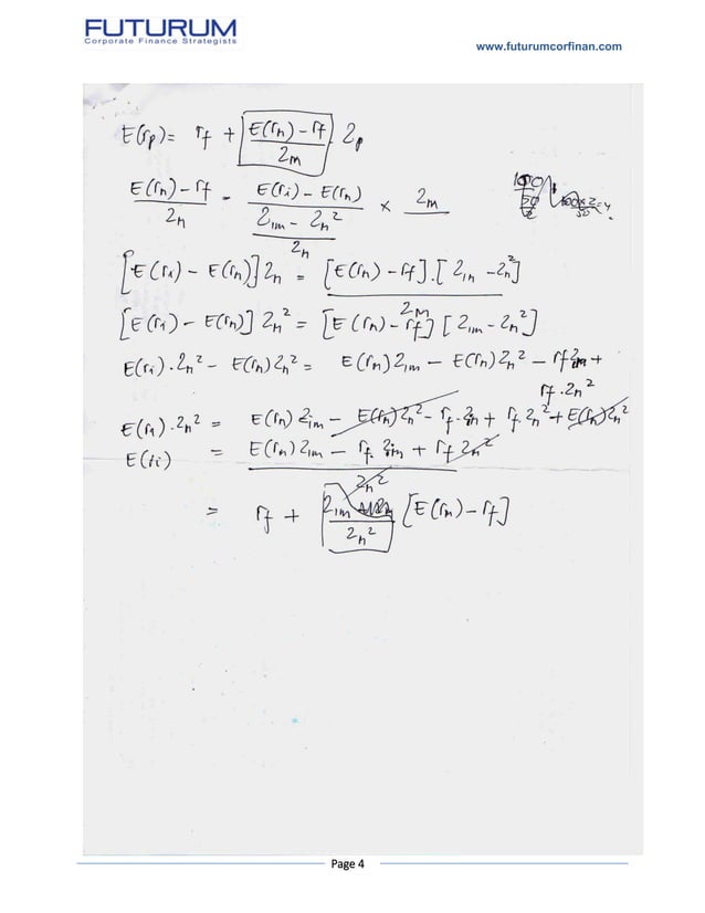 15 minute lesson capm derivation | PDF