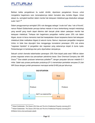 25 % rule - masih relevankankah dalam penentuan royalti | PDF