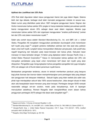 25 % rule - masih relevankankah dalam penentuan royalti | PDF