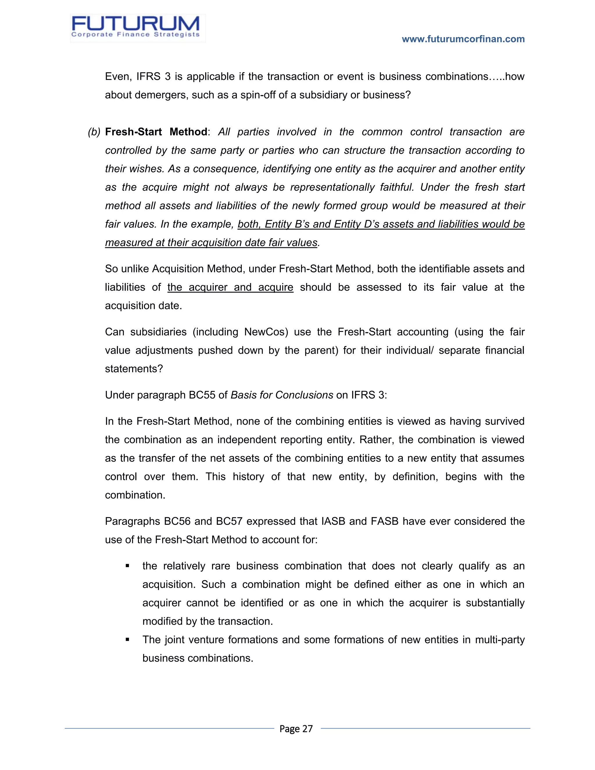 Common control transactions or business combinations under common ...