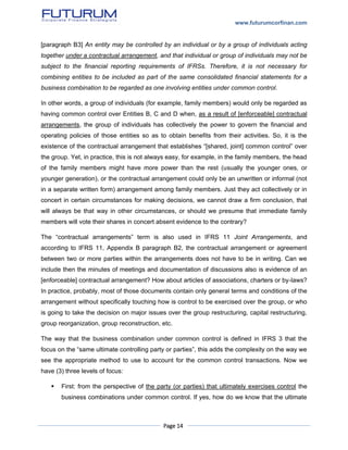 Common control transactions or business combinations under common ...