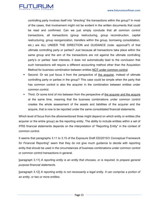 Common control transactions or business combinations under common ...