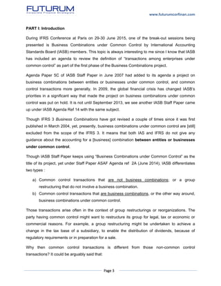 Common control transactions or business combinations under common ...