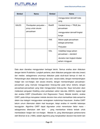 Pengujian empiris atas teori-teori manajemen resiko keuangan perusahaan | PDF