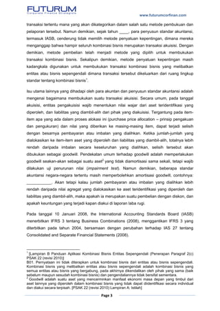 PSAK 22 (revisi 2010) - bab 1 pengantar | PDF