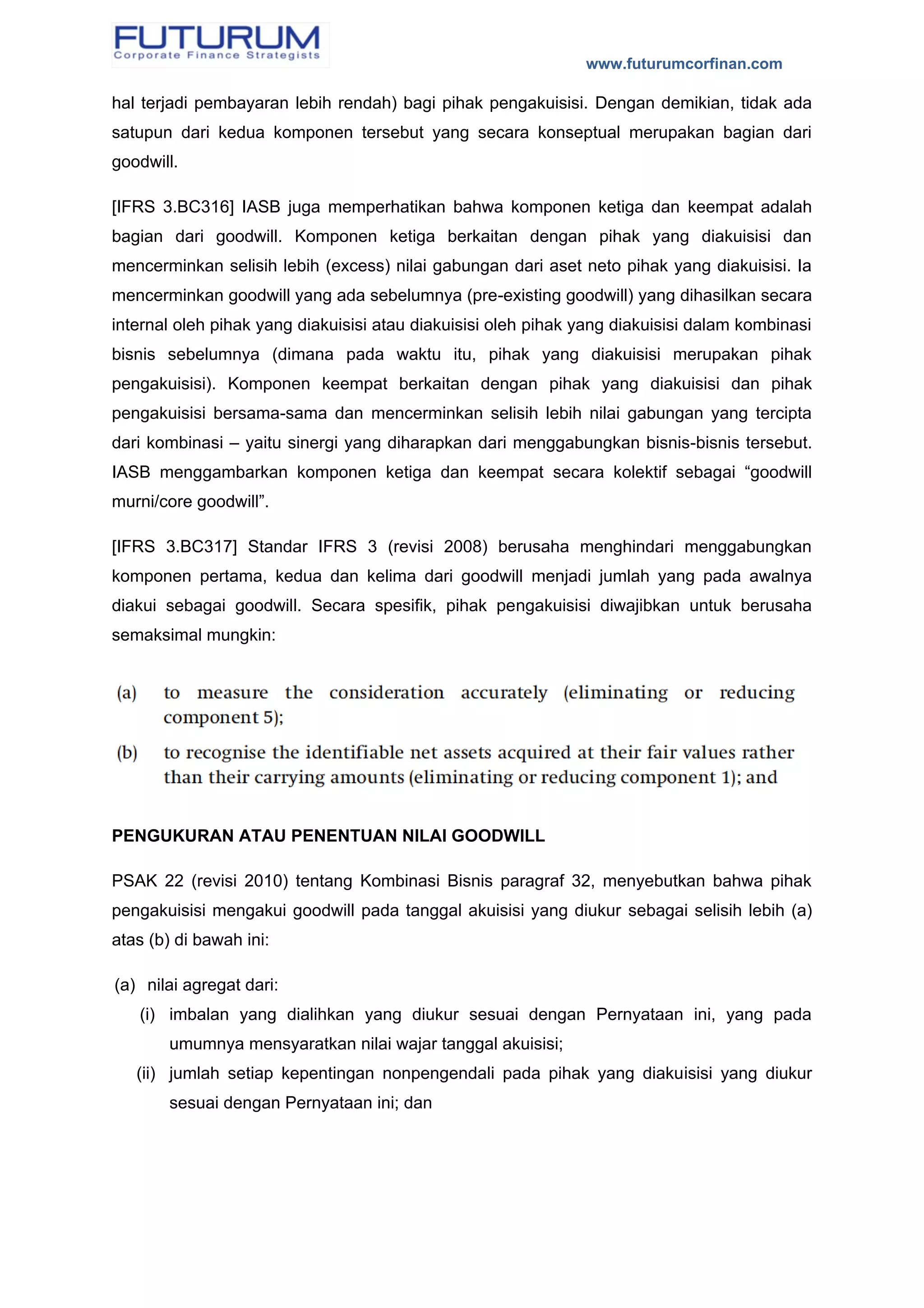 Psak 22 (revisi 2010) - bab 3 goodwill | PDF