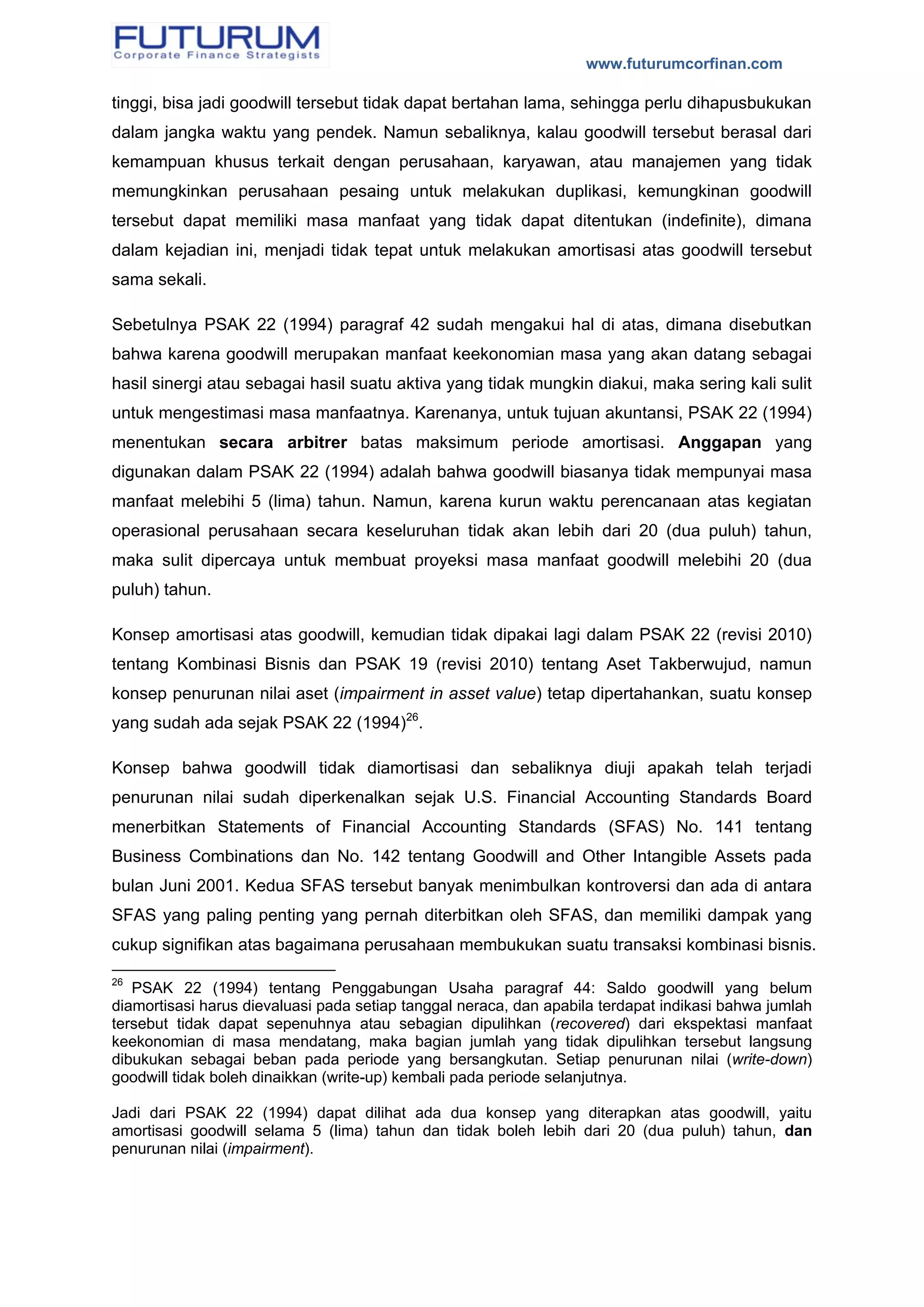 Psak 22 (revisi 2010) - bab 3 goodwill | PDF
