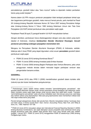 Psak 22 (revisi 2010) - bab 3 goodwill | PDF