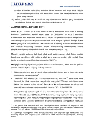 Psak 22 (revisi 2010) - bab 3 goodwill | PDF