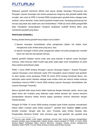 Psak 22 (revisi 2010) - bab 3 goodwill | PDF