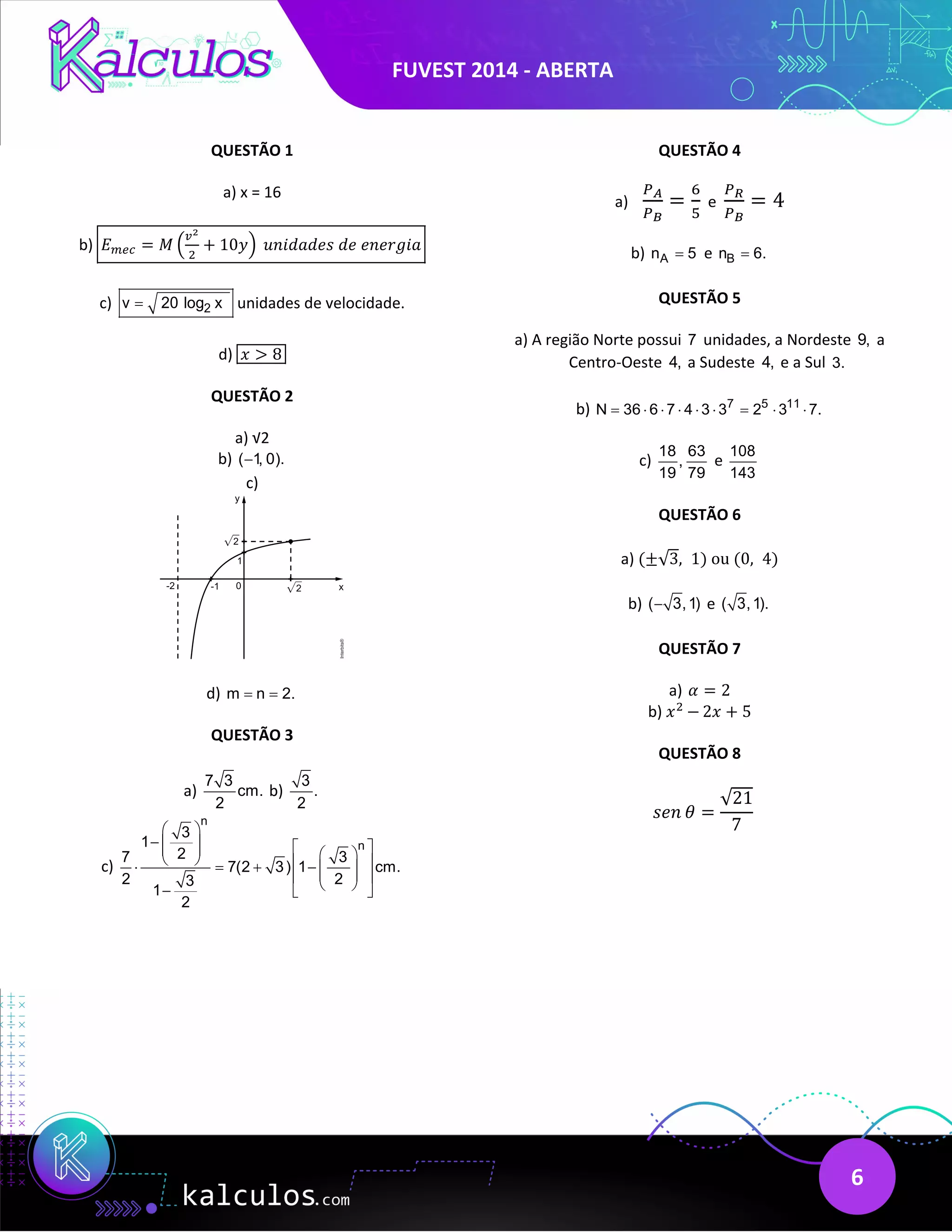 Fuvest 2014 - aberta | PDF