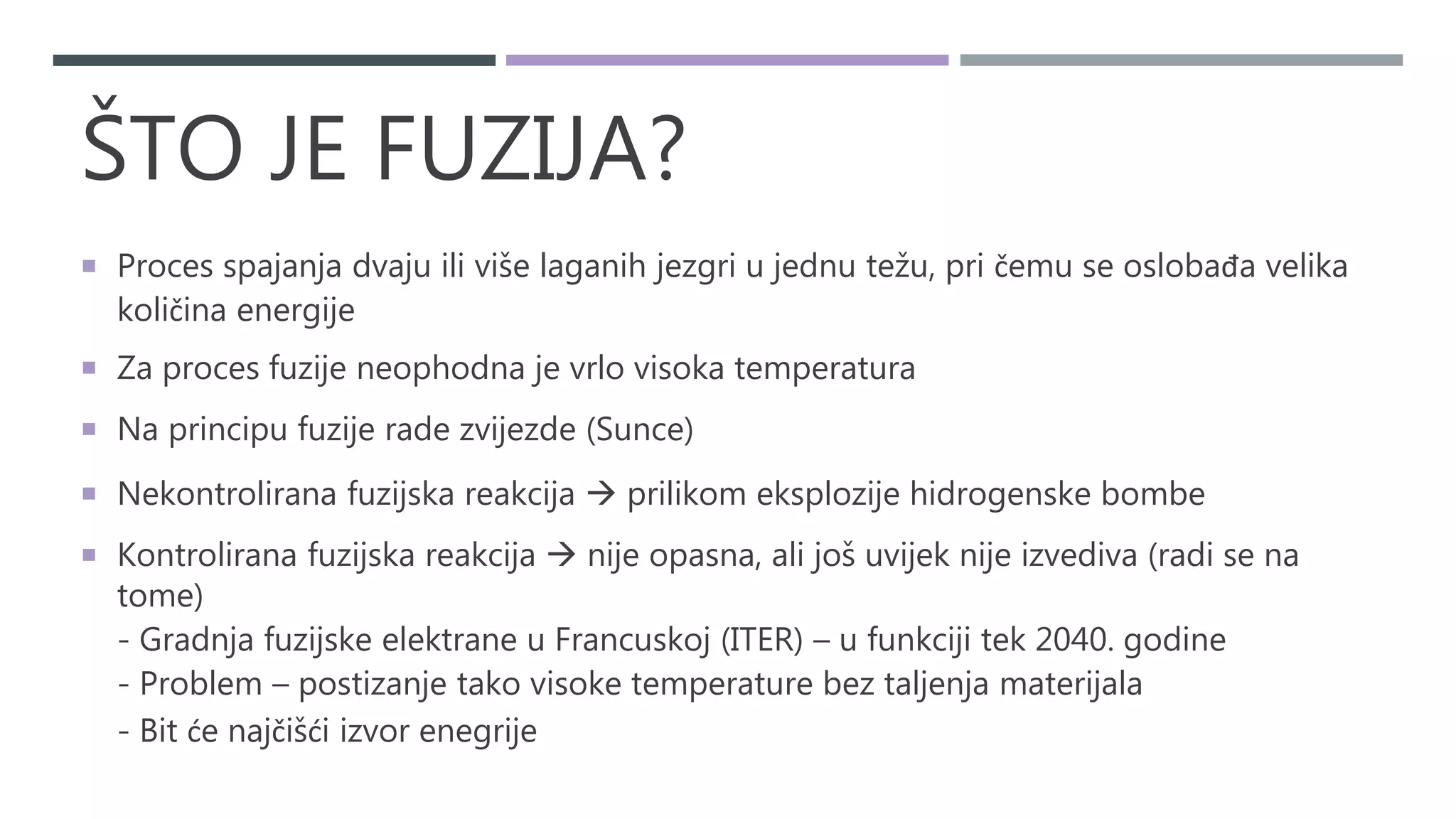 Fuzija i ITER | PPTX