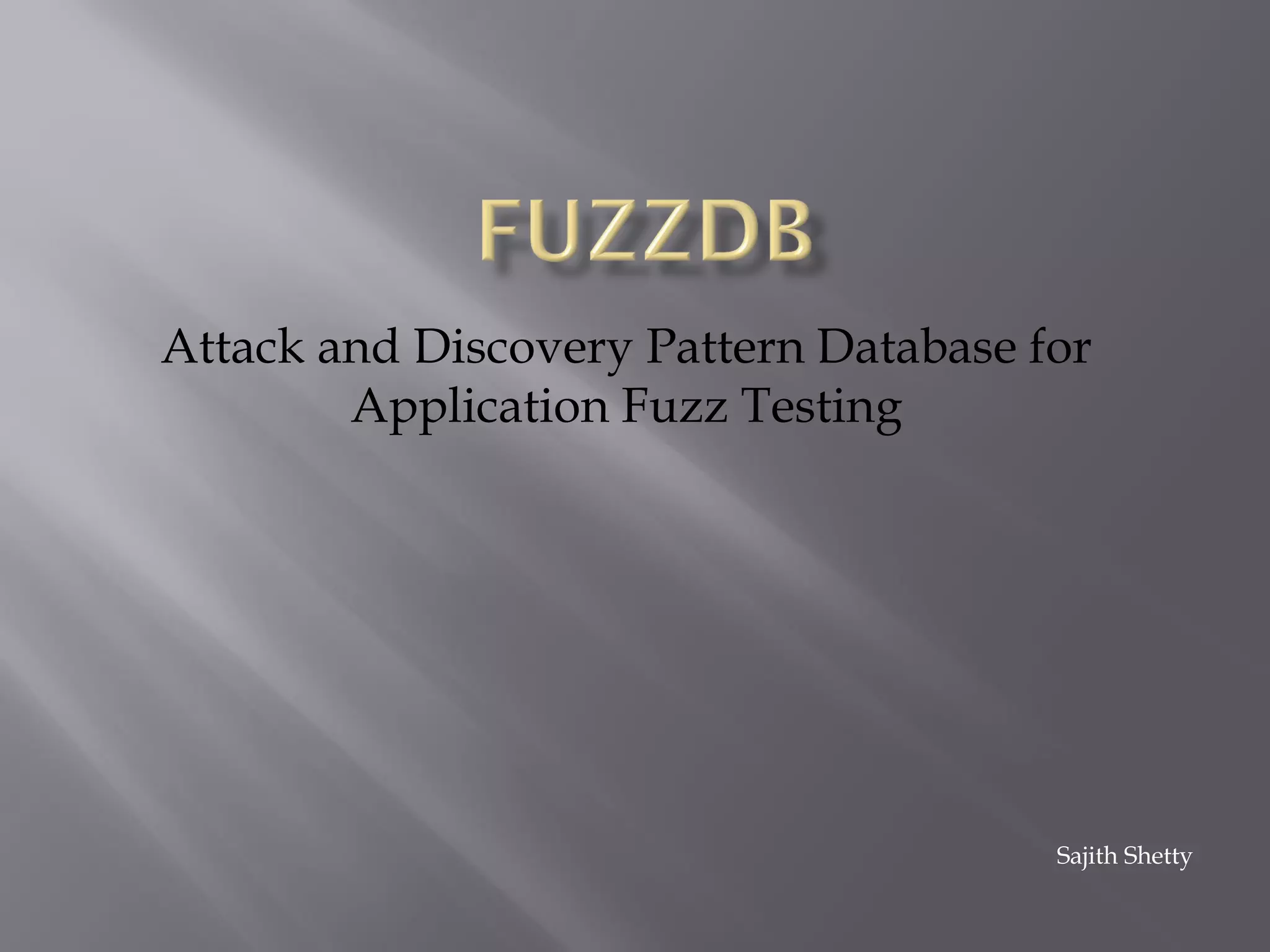 Fuzz DB | PPT
