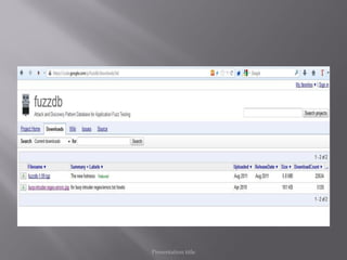 Fuzz DB | PPT