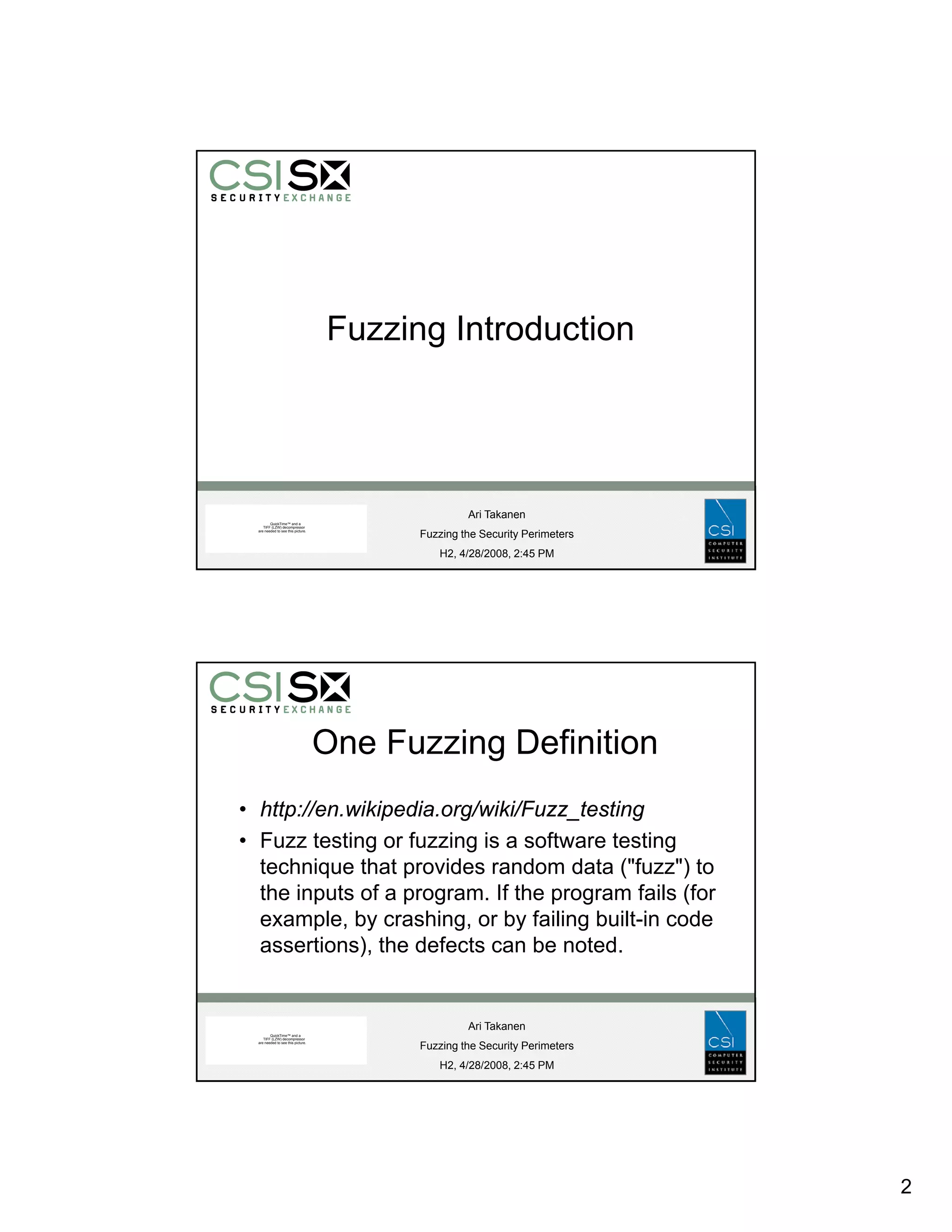 Fuzzing the Security Perimeters | PDF | Technology & Computing