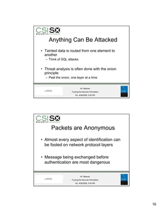 Fuzzing the Security Perimeters | PPT