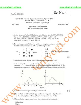 Fuzzy Logic And Application Jntu Model Paper{Www.Studentyogi.Com} | PDF ...