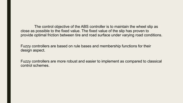 Fuzzy logic control (ABS) | PPT